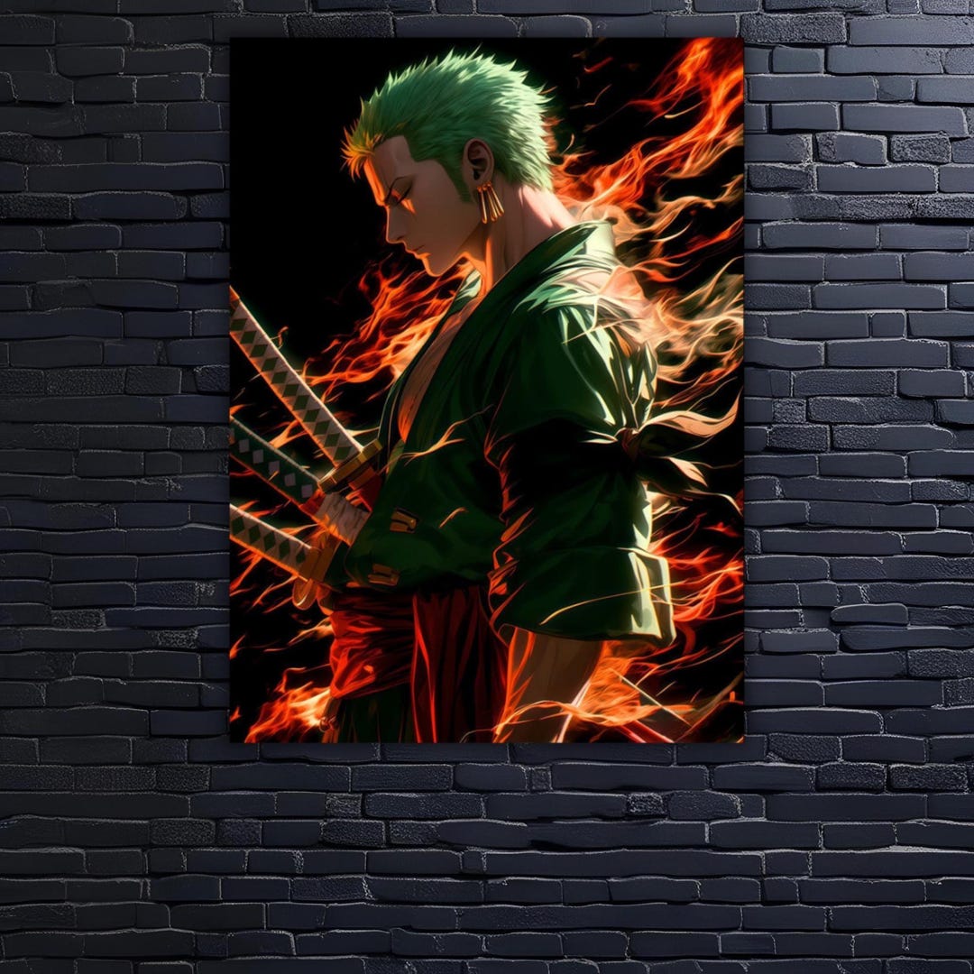 Roronoa Zoro Metal Wall Art: UV Print Anime Poster - Etsy UK