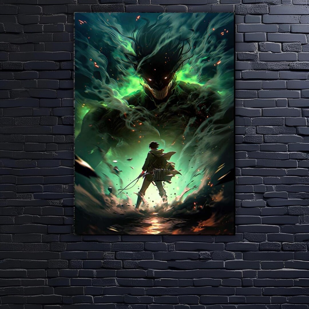 Levi Vs Titan Metal Wall Art: UV Printed Anime Decor - Etsy