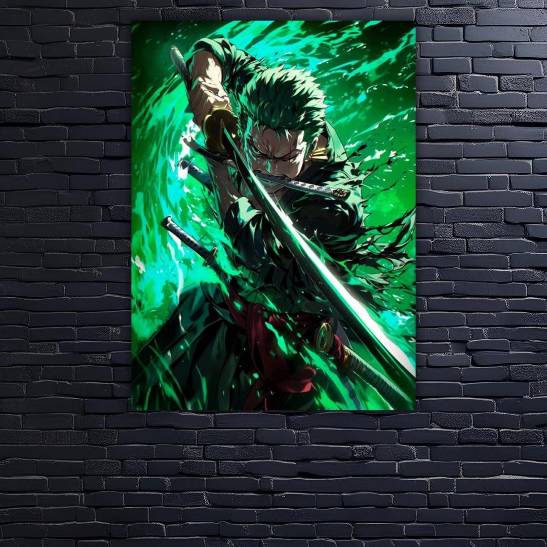 Roronoa Zoro Metal Wall Art: UV Print Anime Poster - Etsy Canada