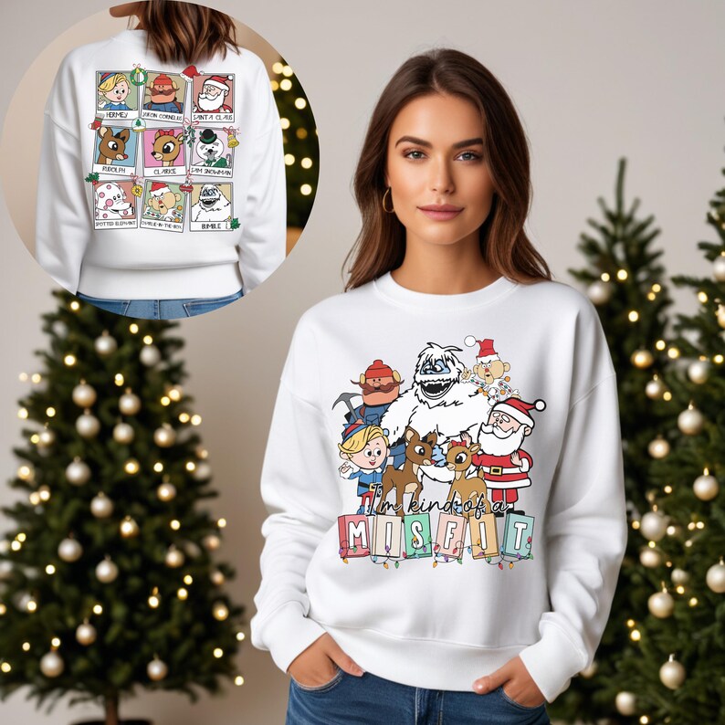 I'm Kind of a Misfit T-shirt, Misfit Toys Movie Shirt, Two Sided Xmas ...