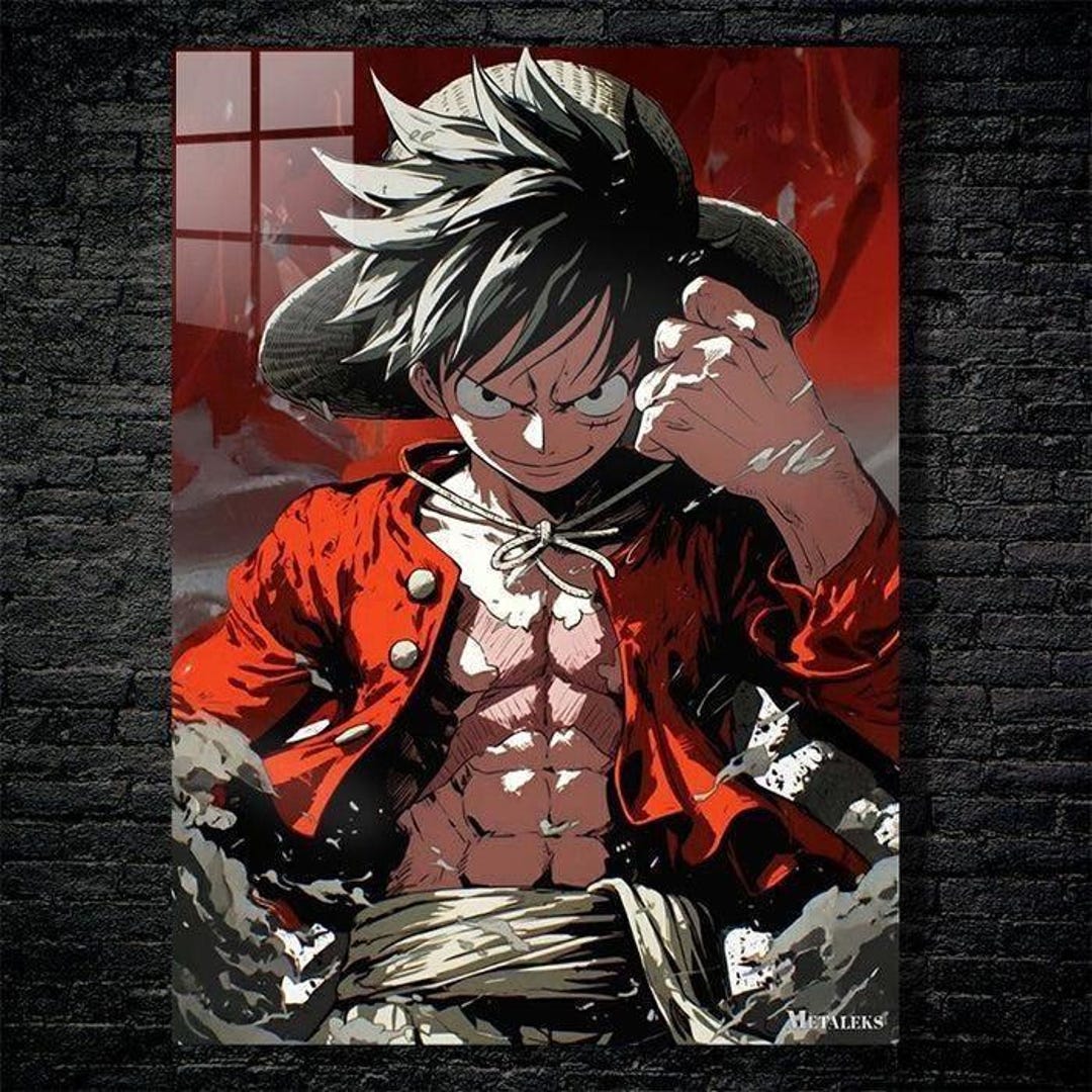 Monkey D. Luffy Metal Wall Art: One Piece Anime Decor - Etsy