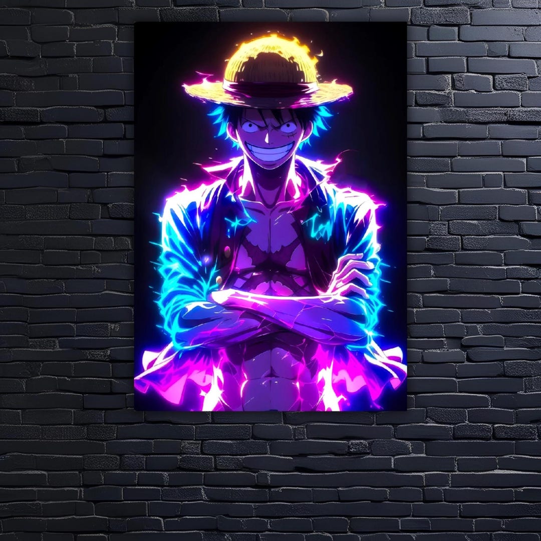 Luffy Gear 5 Metal Wall Art: One Piece Anime UV Print - Etsy