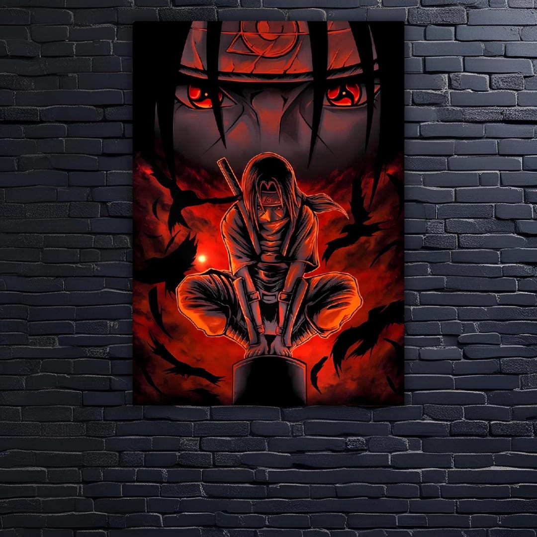 Itachi Uchiha Metal Wall Art: Naruto Anime UV Print Poster - Etsy Canada