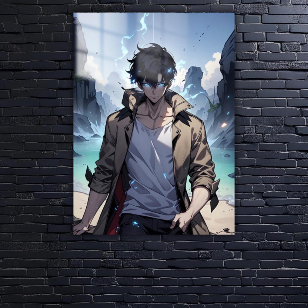 Sung Jinwoo Metal Wall Art – Solo Leveling Anime UV Print - Etsy