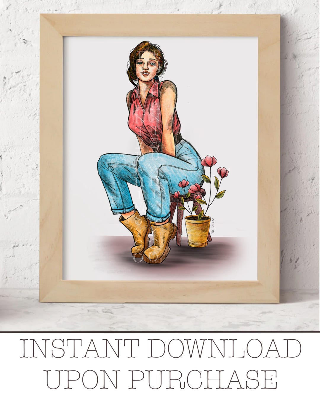 Country Girl Art, Girl Art, Summer Art, Floral Art, Female Empowerment ...