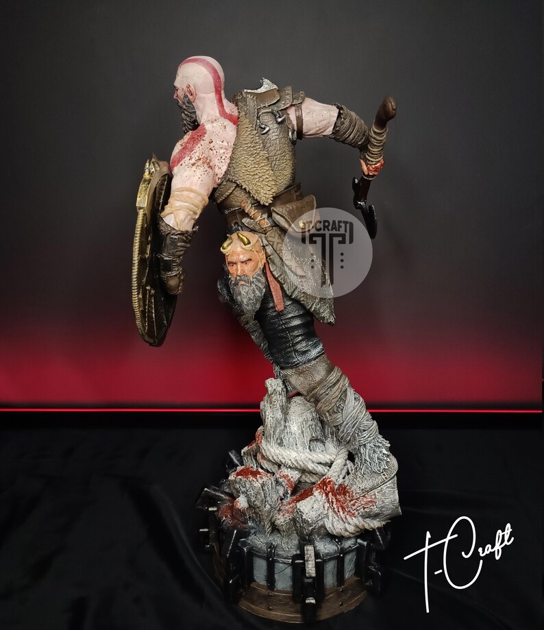 Kratos Figure God of War Ragnarok Fan Art Item 3D Printed Handmade ...