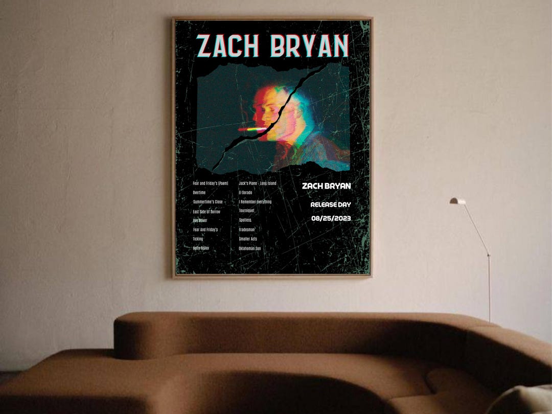 Zach Bryan Album Poster, Zach Bryan Album Gift, Album Cover Poster ...