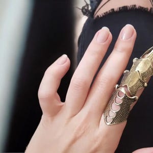 Gothic Punk Skull Knuckle Ring – Adjustable Gold Alloy Midi Finger Ring ...