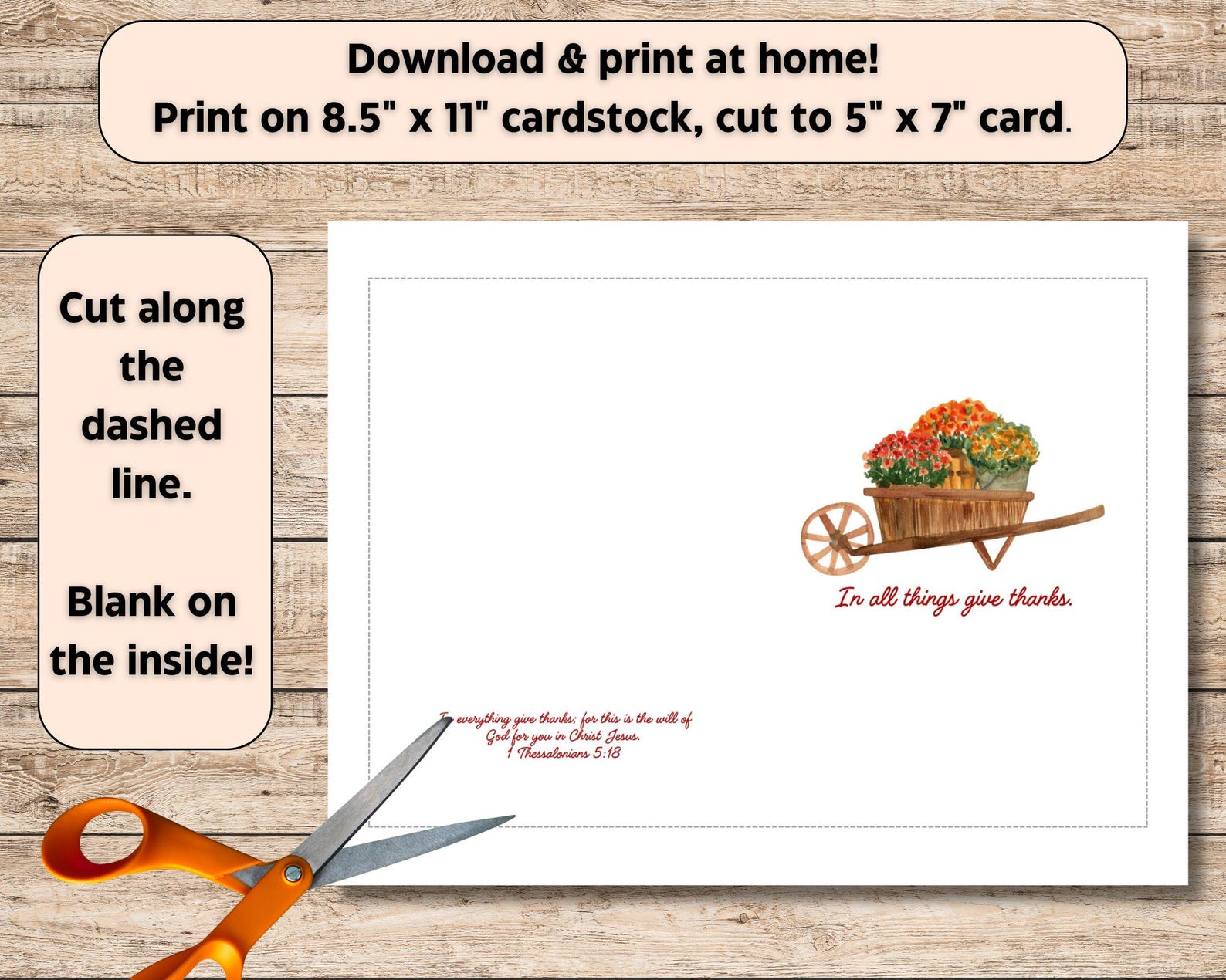 Instant Download Last Minute Thanksgiving Card Set of Four - Etsy
