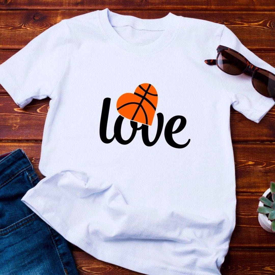 Basketball Love SVG, Basketball Heart PNG Files, Basketball Love Vector ...