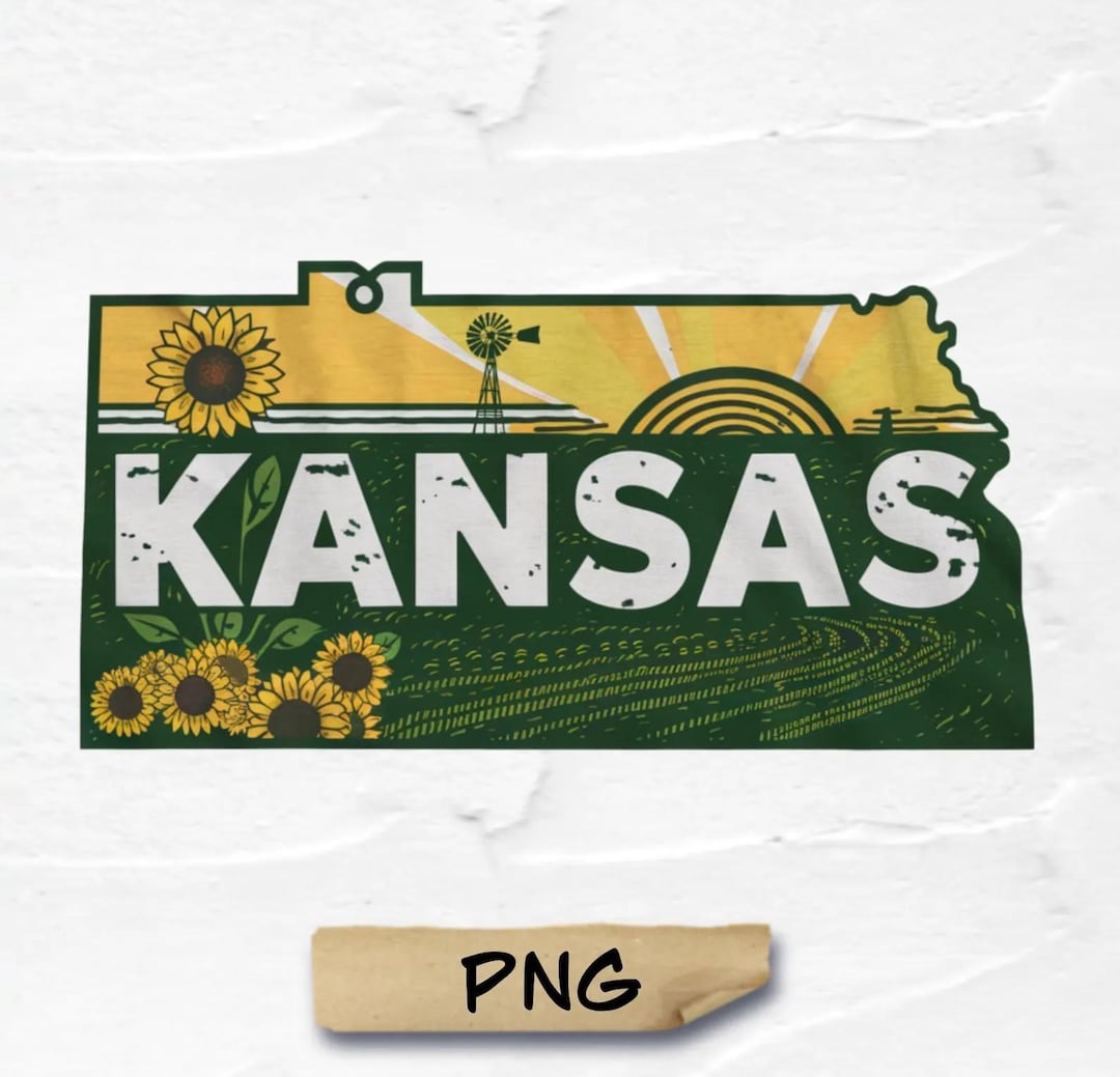 Kansas Map Png, United States of America Vector Files, Kansas Vector, State of Kansas Png, Retro ...