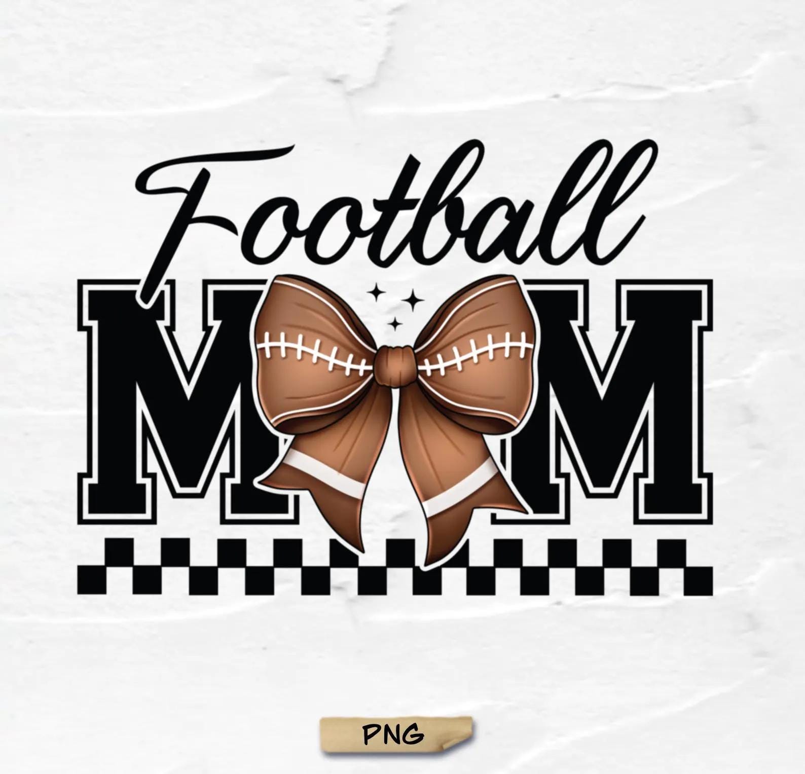 Coquette Football Mom Bow PNG: Game Day Design (digital Download) - Etsy