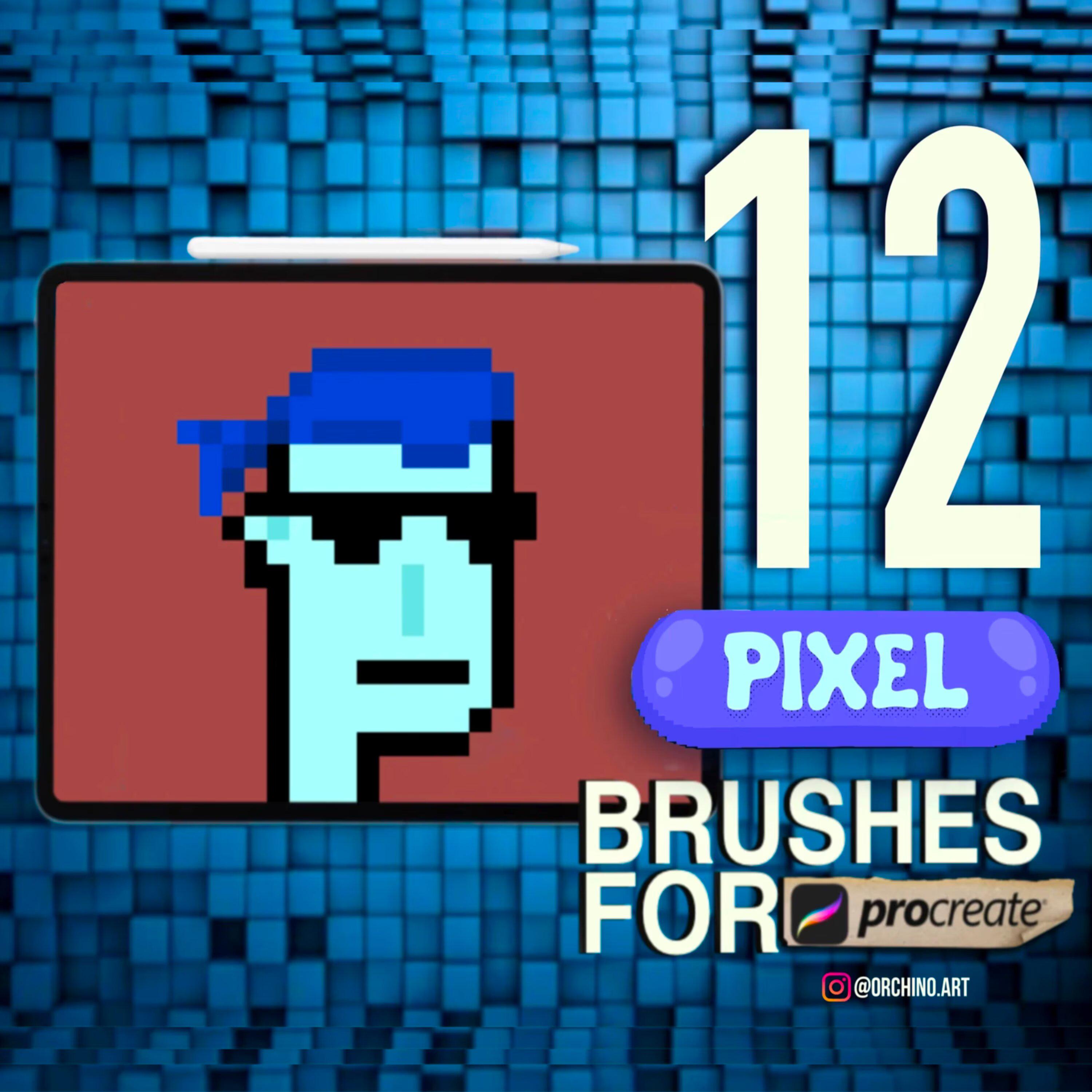 Pixel Procreate Brushes , Procreate Pixel Brushes , Pixel Brushes for ...