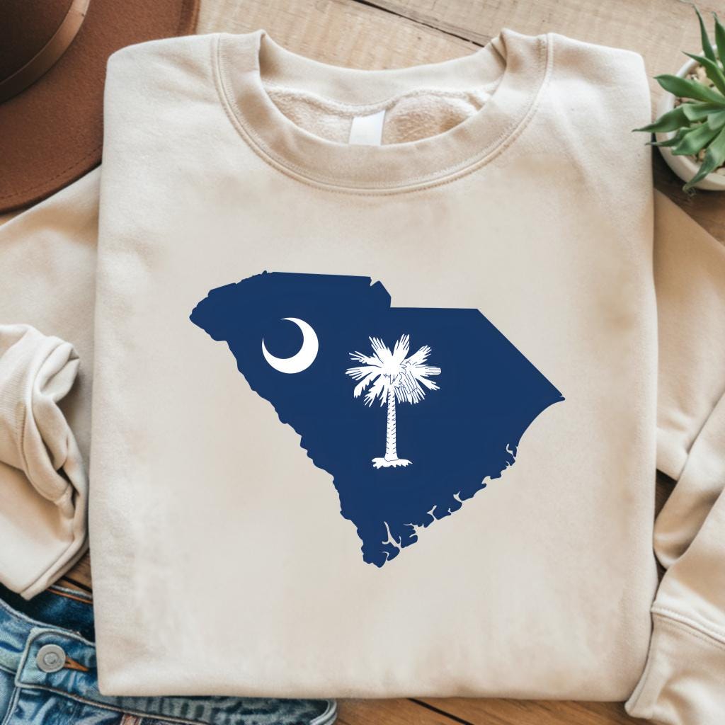 South Carolina Flag Map PNG: SC State Vector (digital Download) - Etsy