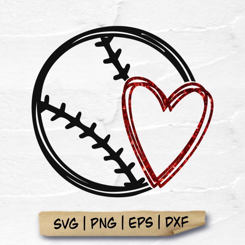 Baseball Heart - Etsy