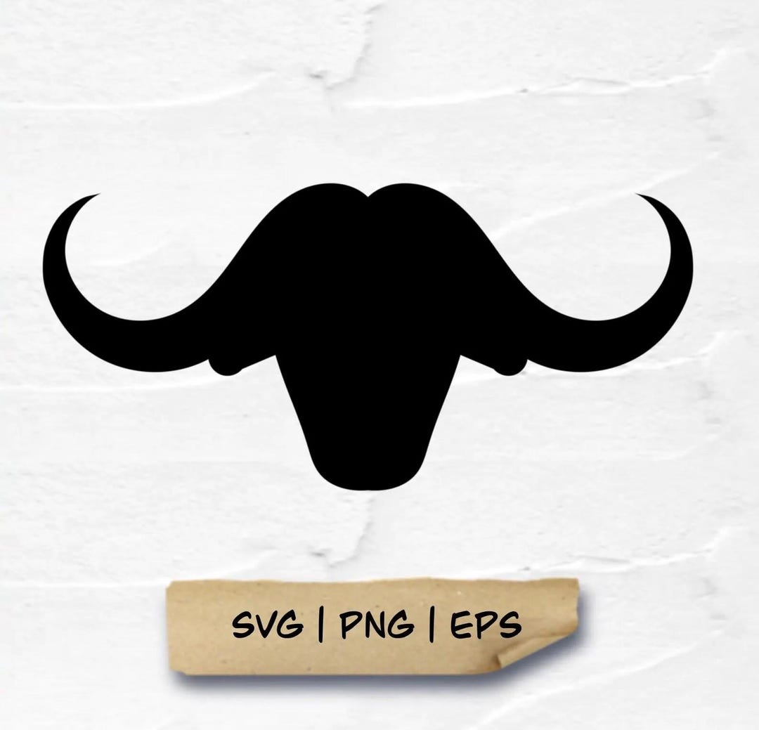 Buffalo Head SVG: Black Bull Vector Graphics (digital Download) - Etsy