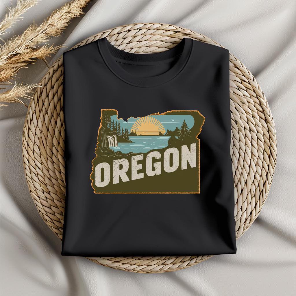 Retro Oregon State Map PNG: Travel Vector Design (digital File) - Etsy