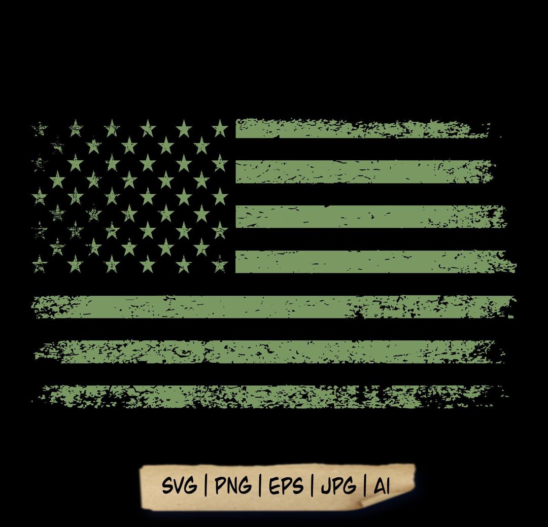 US Army Flag Design, American Flag With Camouflage, Camo USA Flag Svg ...