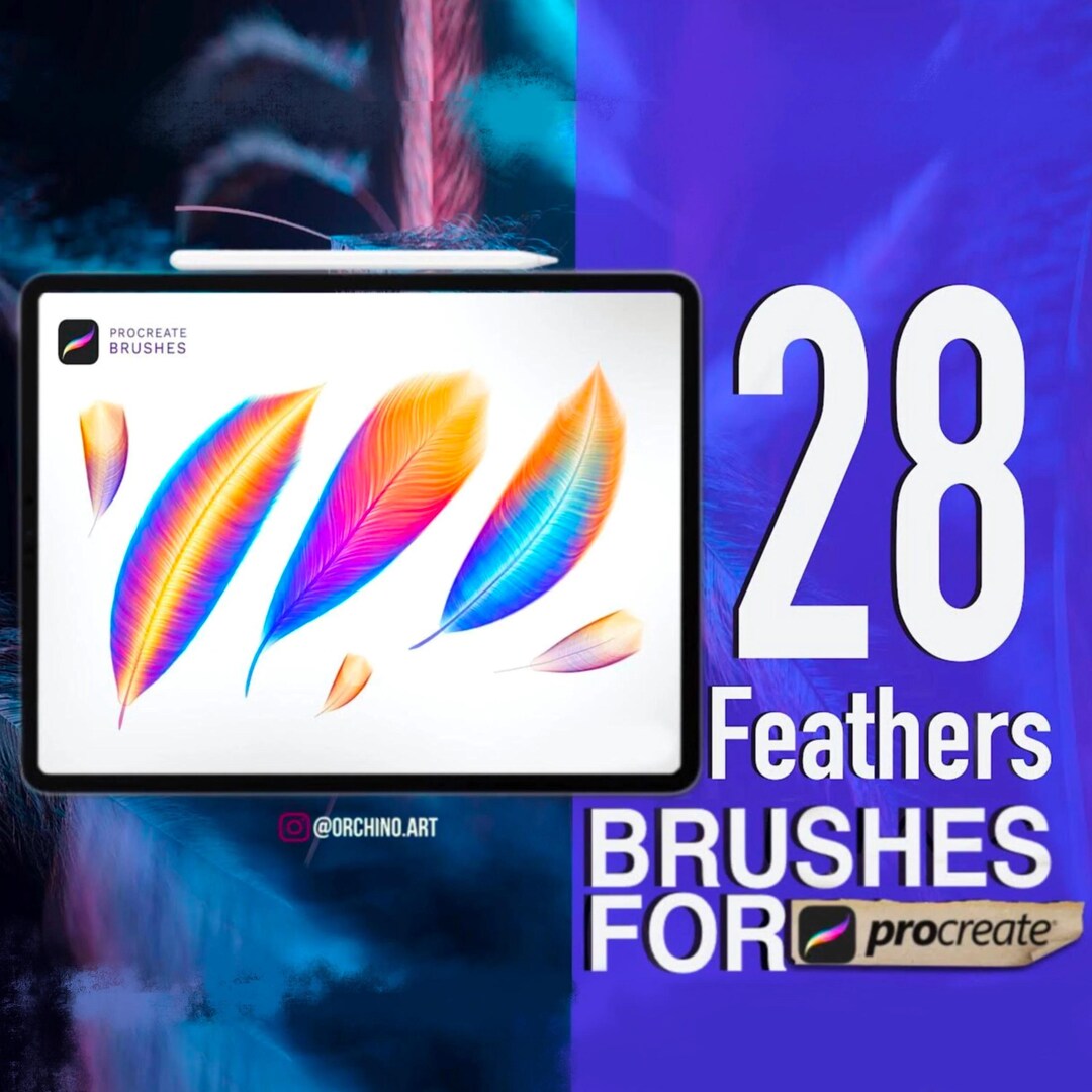 Feathers Procreate Brushes, Feathers Brushes for Procreate, Feather Procreate Stamp Brush Set - Etsy