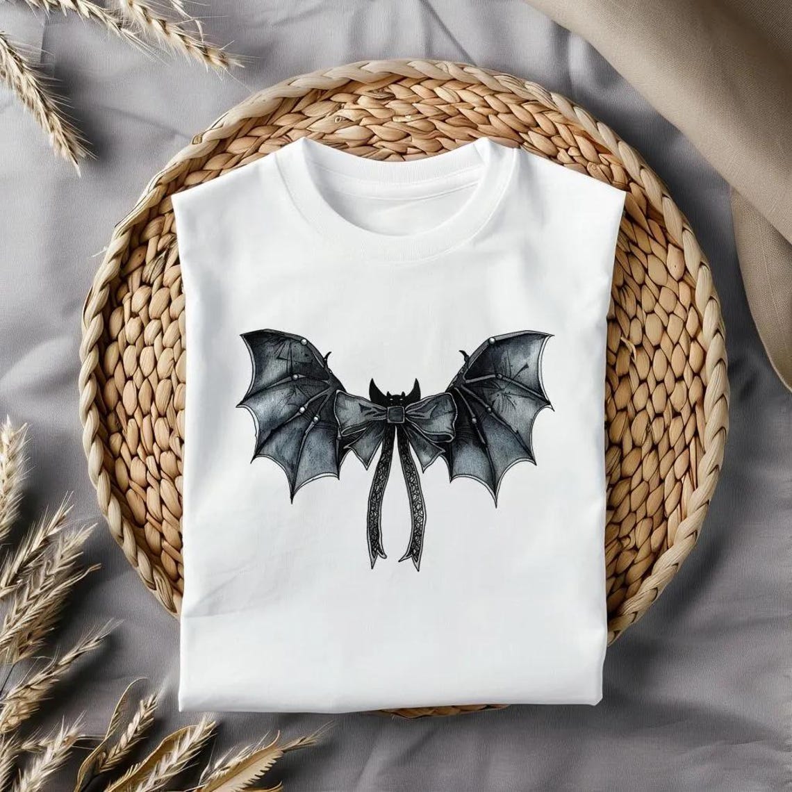 Black Coquette Bat Bow: Retro Halloween PNG (digital Download) - Etsy