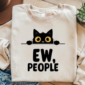 Ew People Cat PNG: Funny Black Cat Silhouette (digital Download) - Etsy