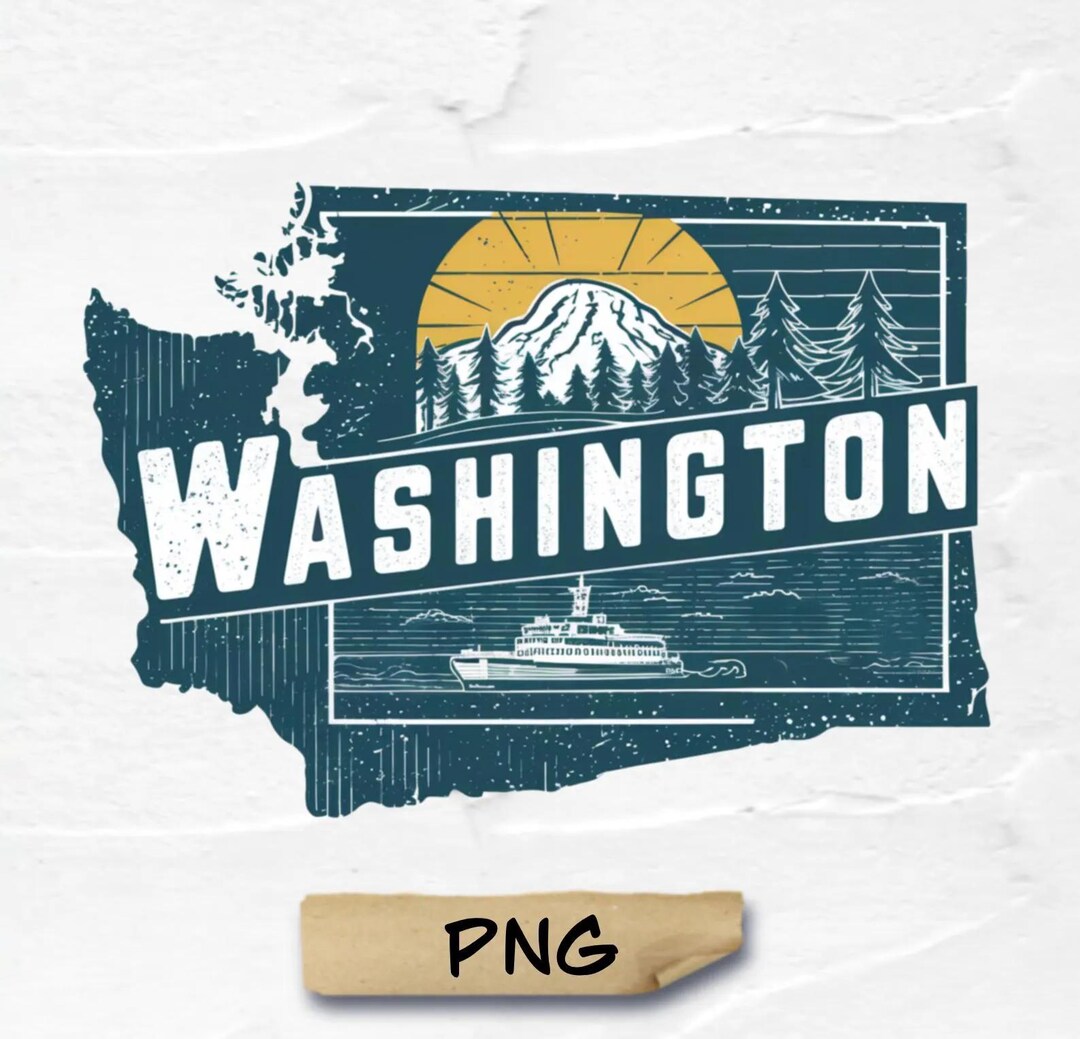 Washington Map Png, United States of America Vector Files, Washington ...