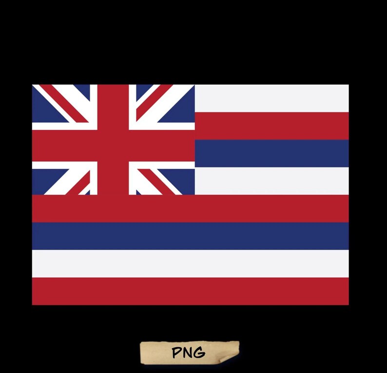 Hawaii State Flag PNG: US State Vector (digital Download) - Etsy