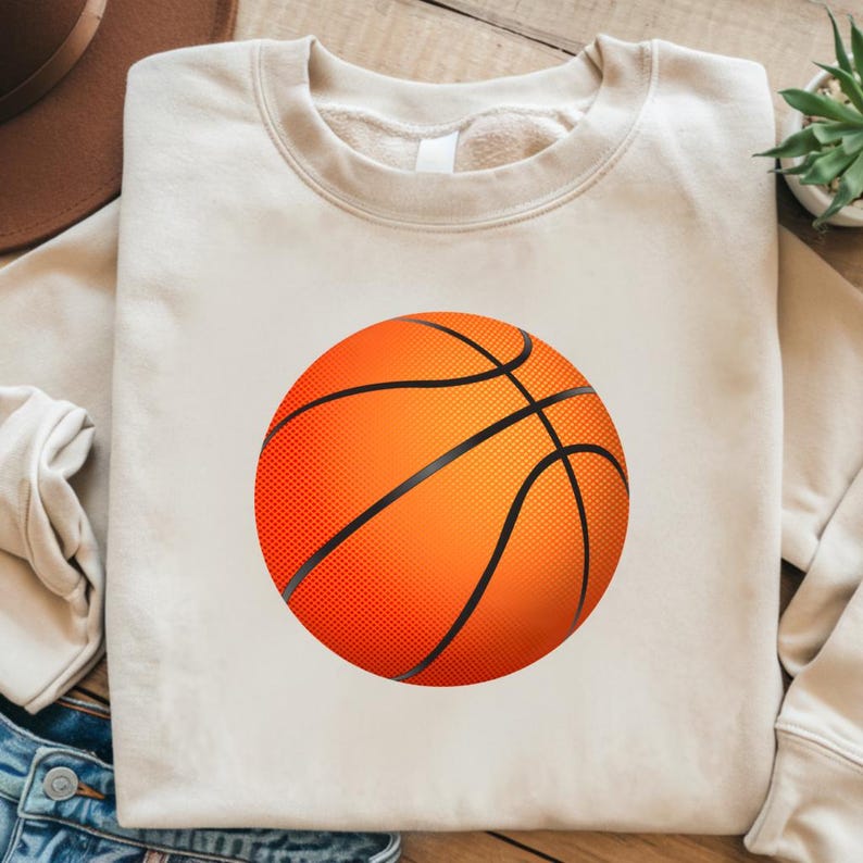 Orange Basketball PNG Clipart: Sports Sublimation Design (digital ...
