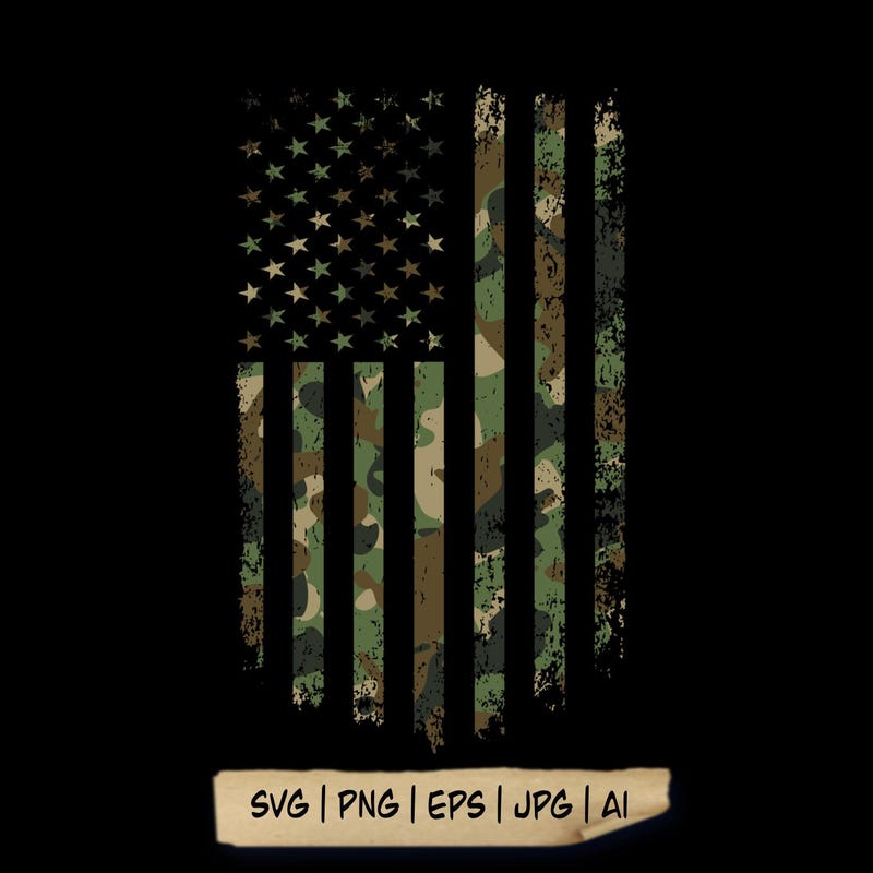 Camo Flag Svg - Etsy