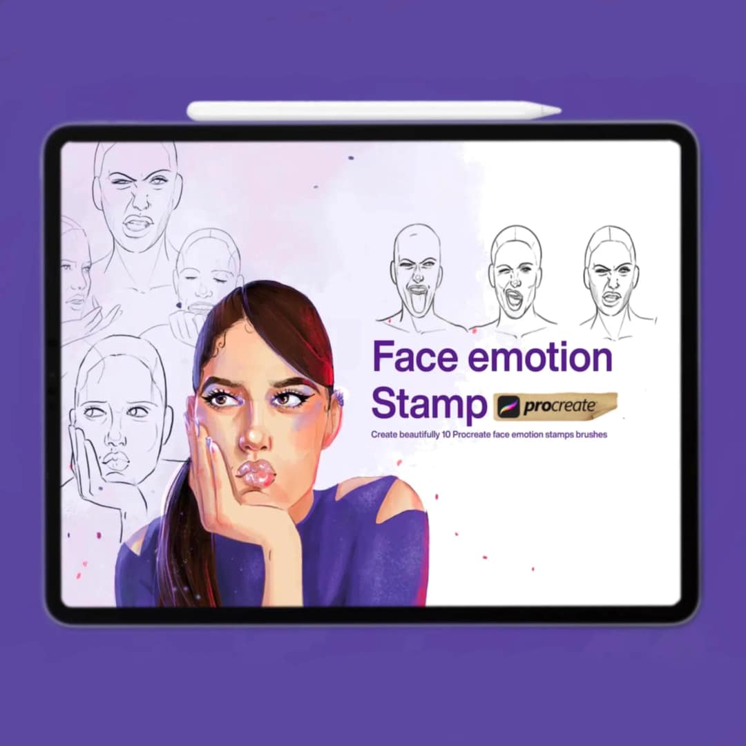 Procreate Portrait Brushes, Procreate Face Stamps , Face Brushes for ...