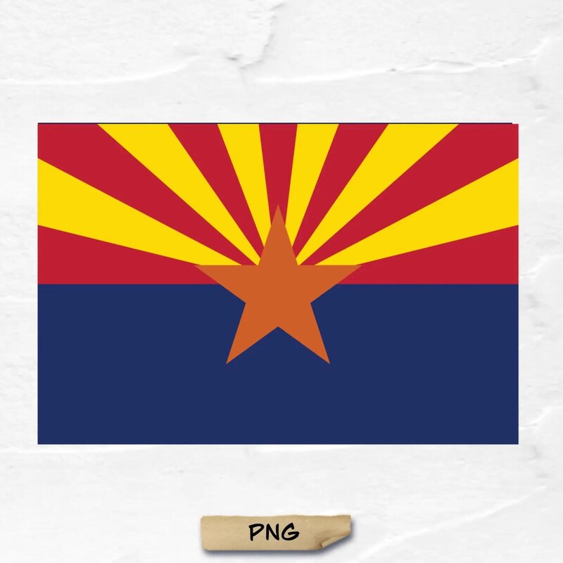 Arizona State Flag Svg - Etsy