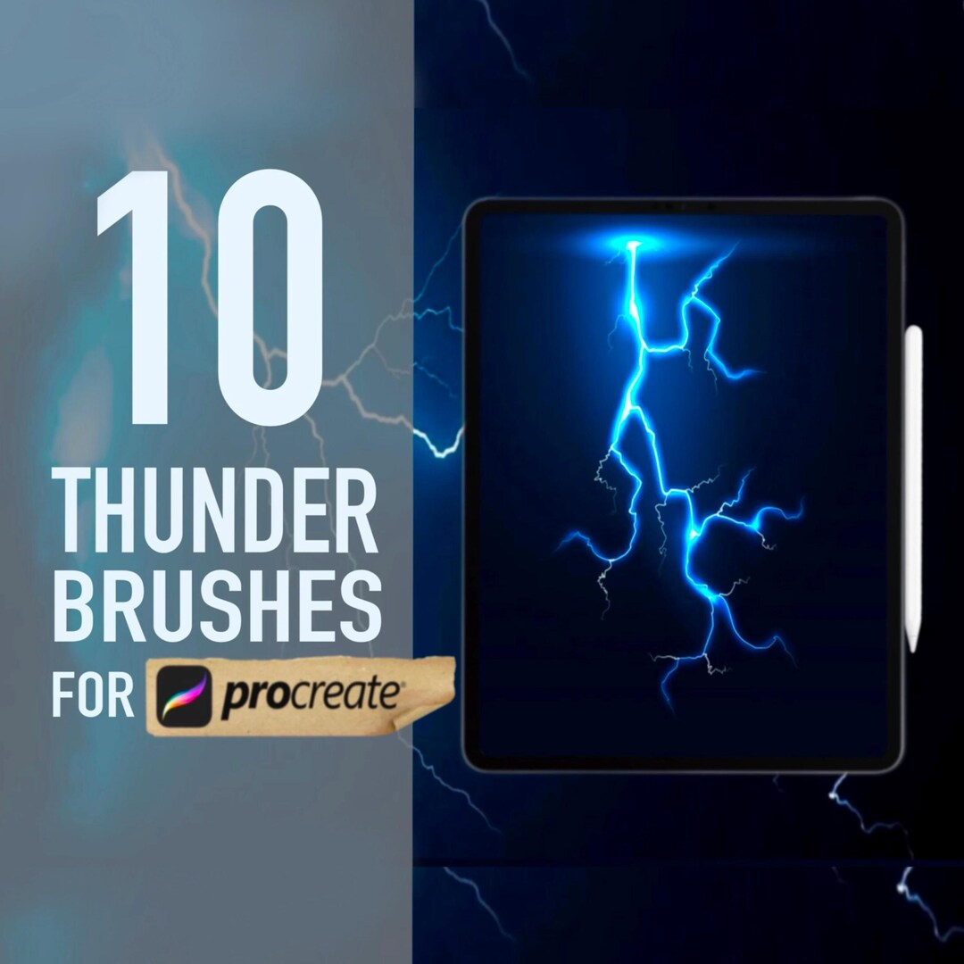 Thunder Brushes for Procreate - Etsy