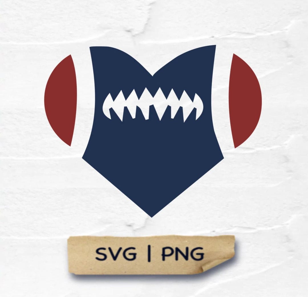 Football Heart SVG Files - Football Love Heart Silhouette Cut Files ...