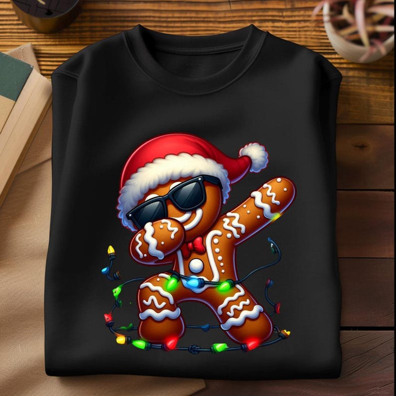 Dabbing Christmas Gingerbread Man PNG, Dabbing Cookie Png, Gingerbread ...