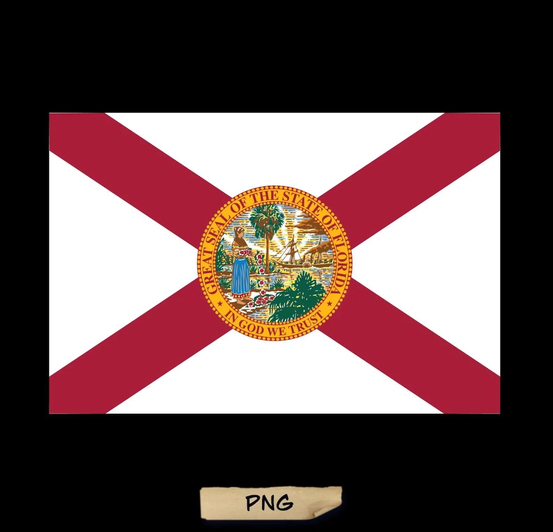 Florida State Flag Vector: Retro Travel Design (PNG) - Etsy