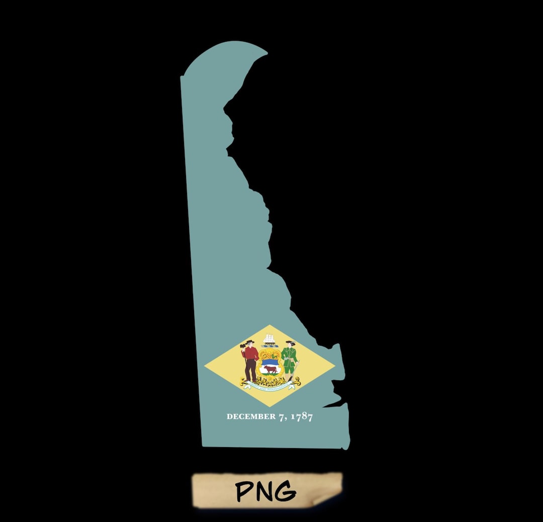 Delaware Map PNG, Delaware Shirt , Delaware Vector, Delaware Flag PNG ...