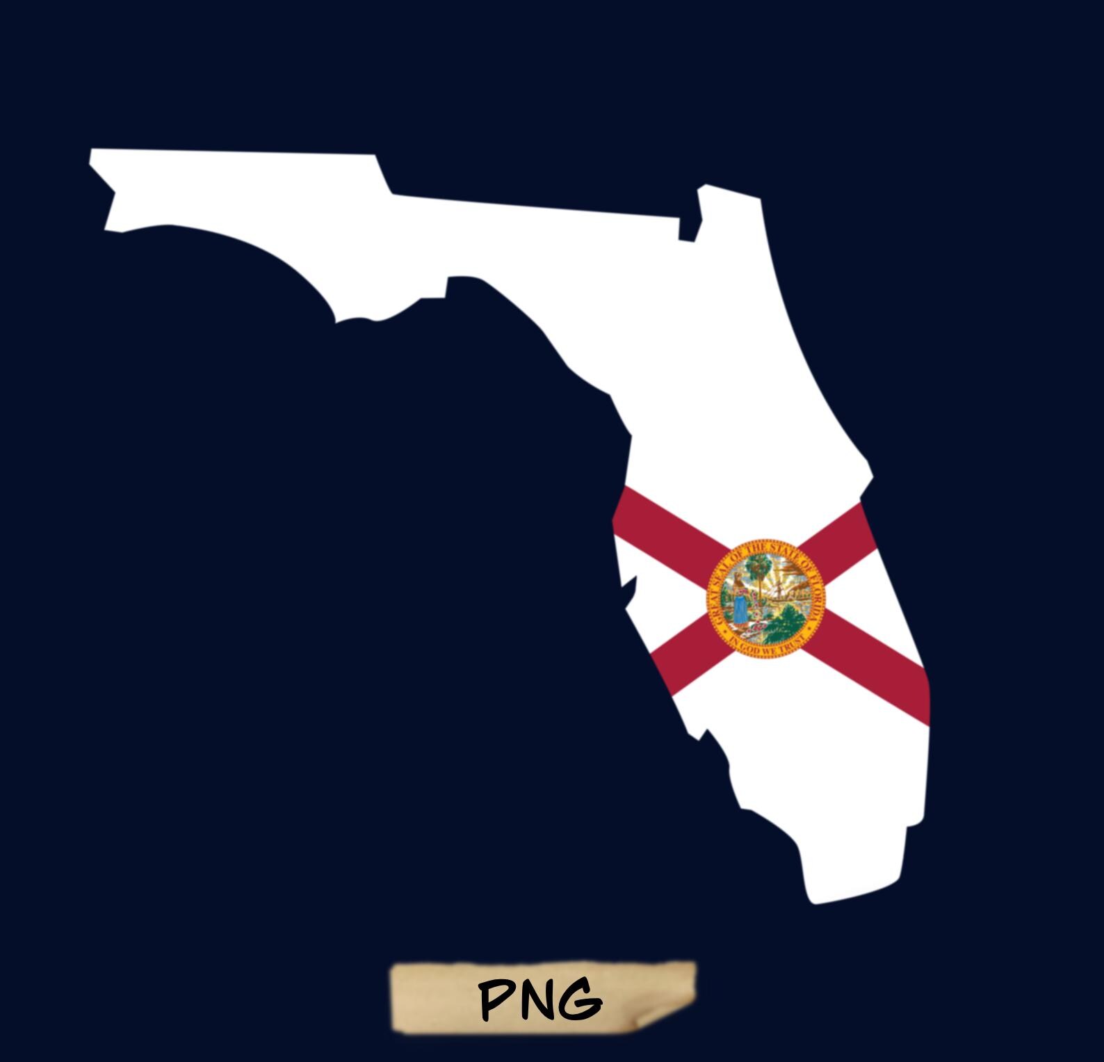 Florida Map PNG, Florida Shirt , Florida Vector, Florida Flag PNG ...