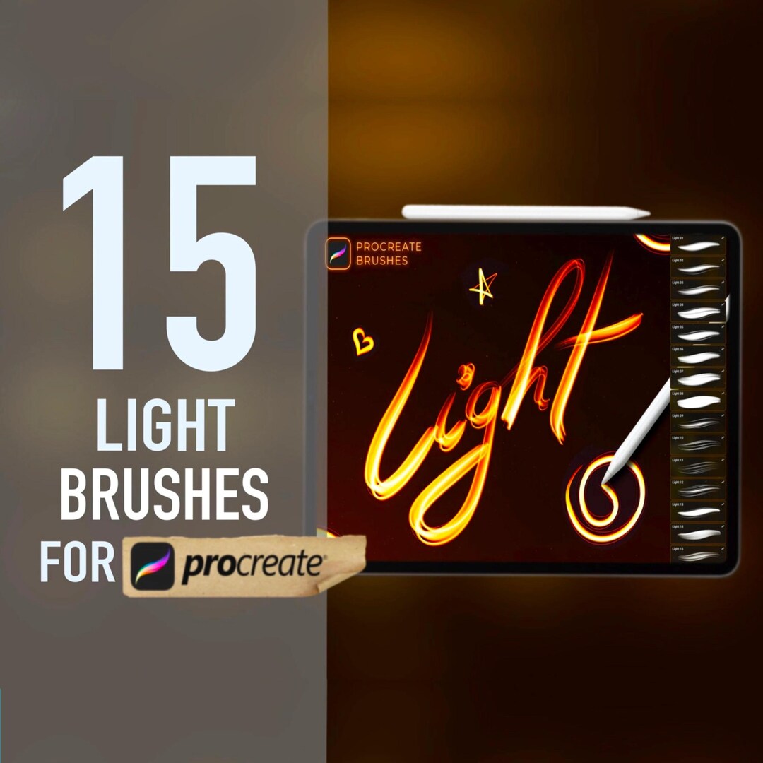 Procreate Light Brushes: Digital Illustration Brush Set - Etsy
