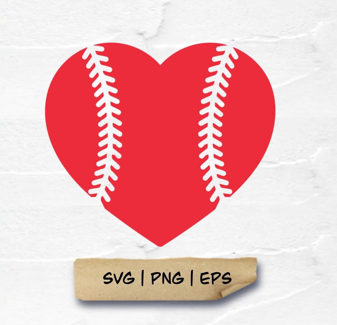 Baseball Heart SVG: Cut Files, Vector Clipart (digital Download) - Etsy