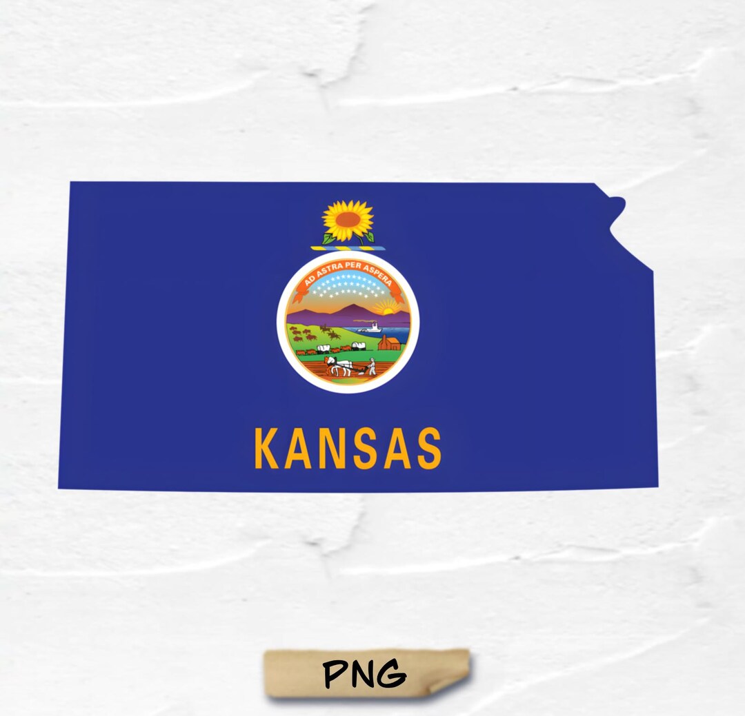 Kansas Map PNG, Kansas Flag PNG, Kansas Shirt, Kansas Vector, Design ...