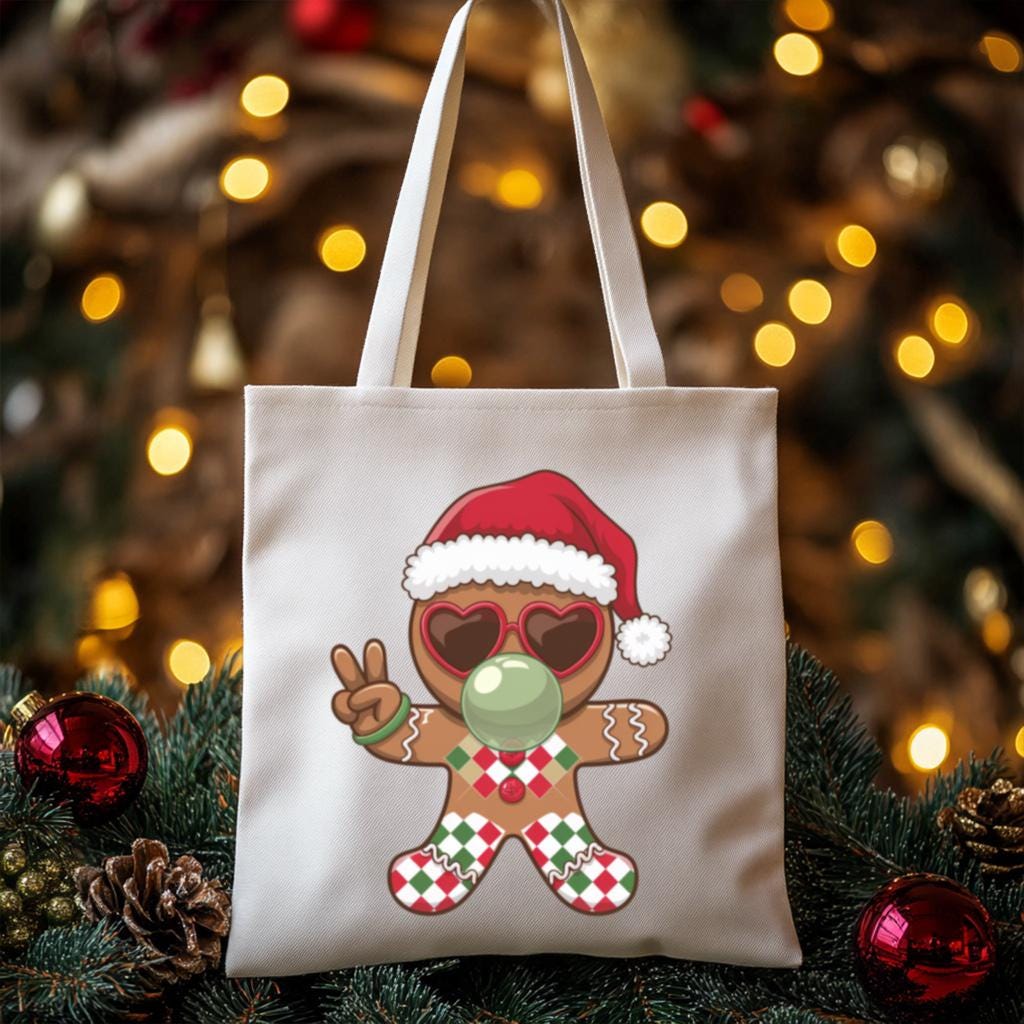 Cool Gingerbread Man PNG | Christmas Cookie With Santa Hat & Sunglasses ...