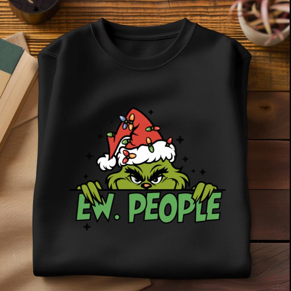 Grinch Ew People PNG: Funny Christmas Sarcastic Clipart (digital ...