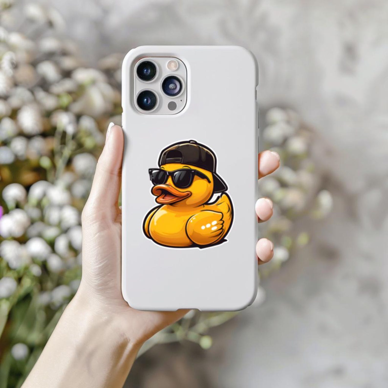 Cool Cartoon Yellow Rubber Duck With Sunglasses and Cap, Rubber Duck ...