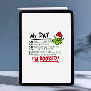 Grinch My Day I'M Booked, Svg Png, Grinch Face SVG, Grinrh Christmas ...