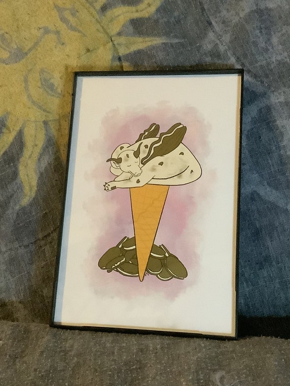 Digital Prints Art & Collectibles Cookies And Cream Ice Cream Dragon ...