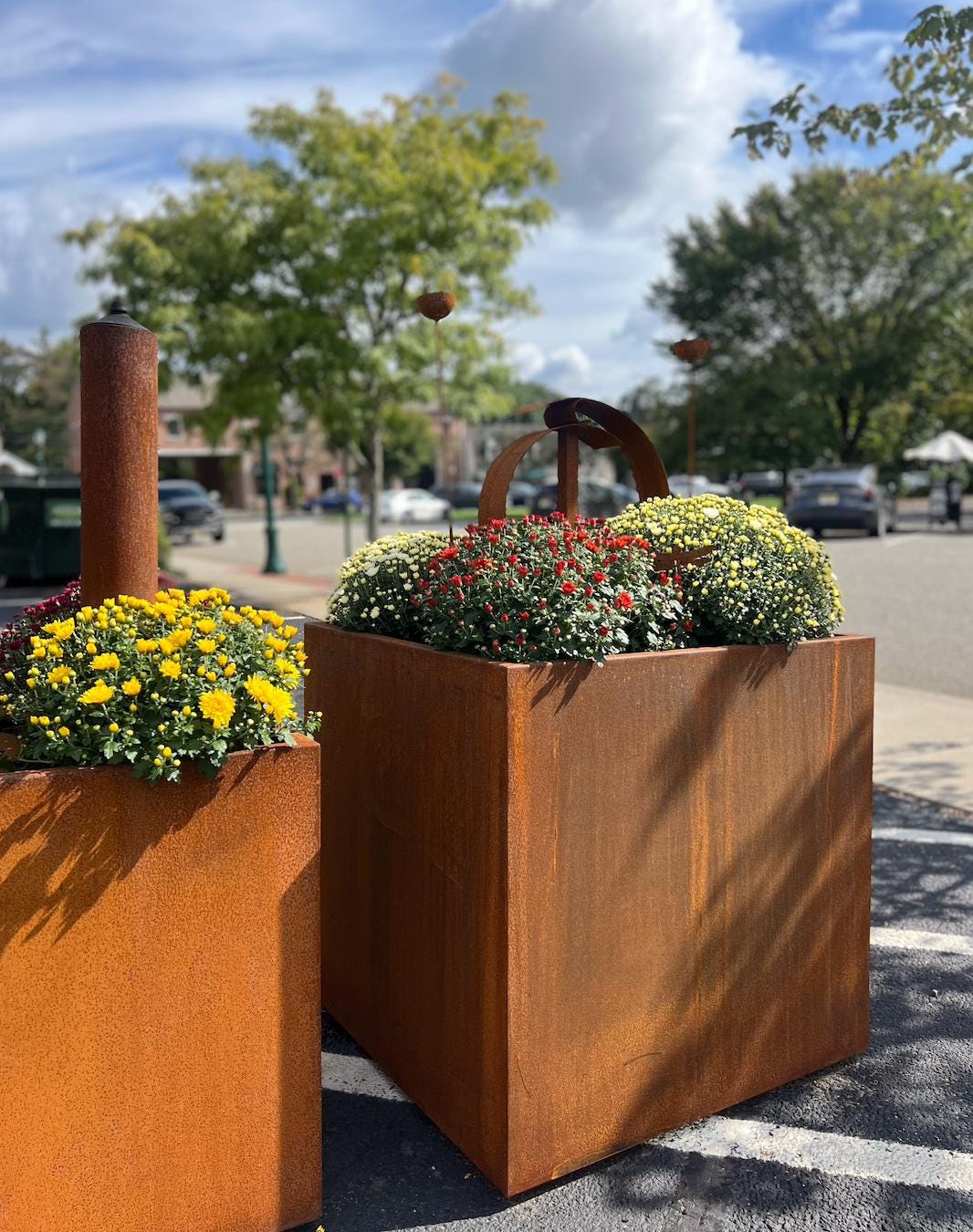 Square Corten Steel Cube Planter, Outdoor Planter, Square Planter ...