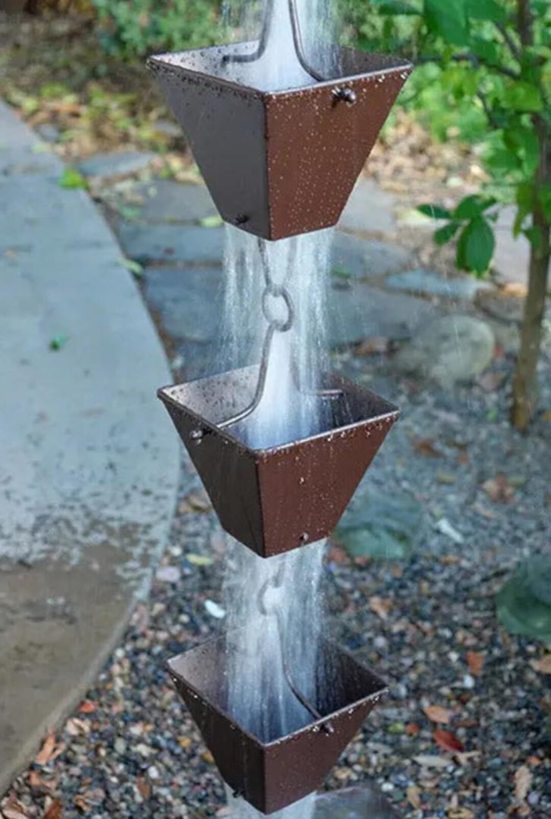 Corten Steel Rain Chain, Gutter Rain Chain, Gutter Chain, Rain Chains ...