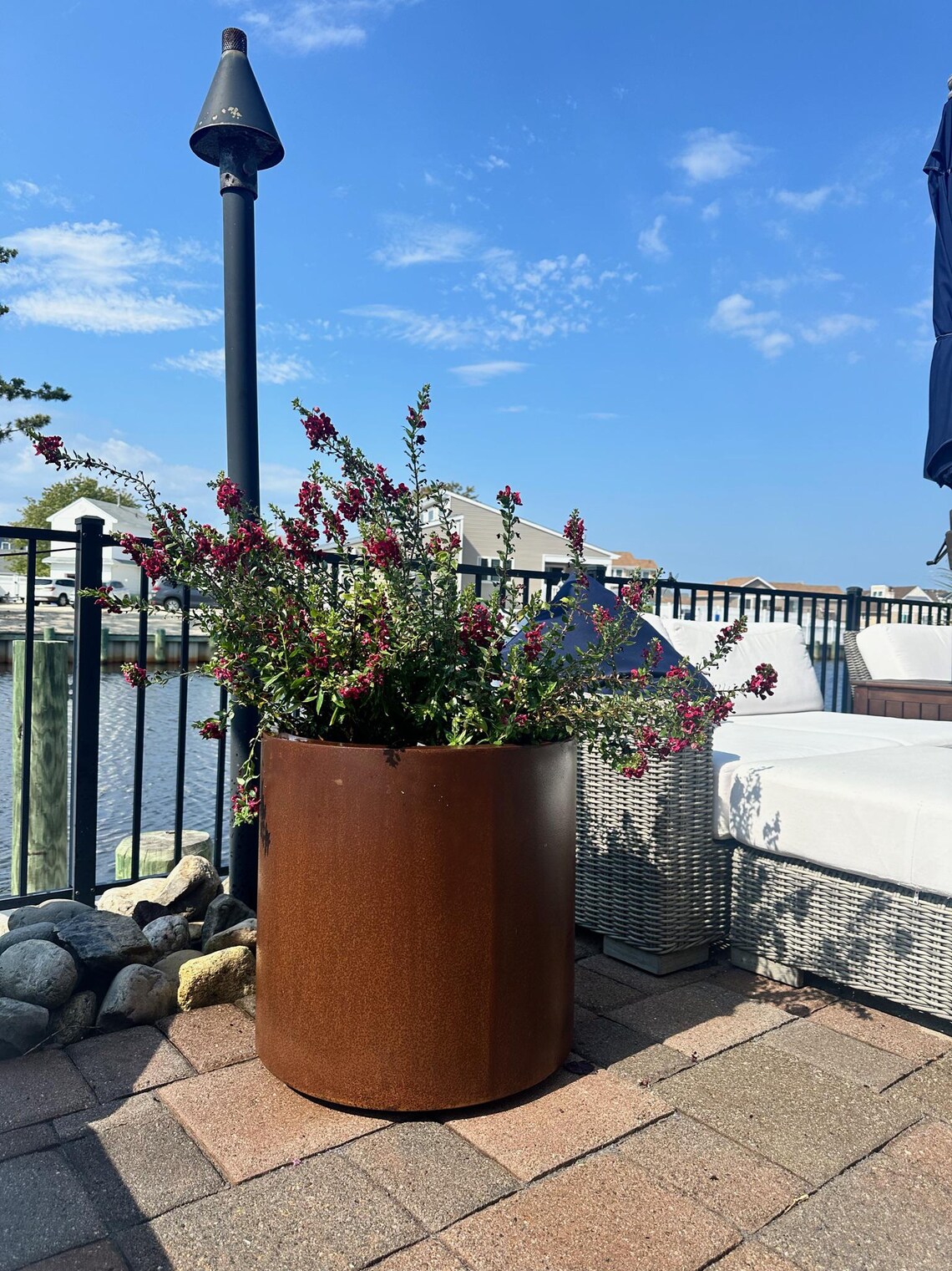 Circular Tall Corten Planter, Corten Steel Planter, Round Planter ...