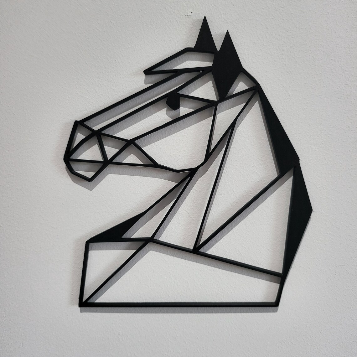 Hangable Horse 3D Printed Wall Art - 190mm PLA Home Decor Hanging ...