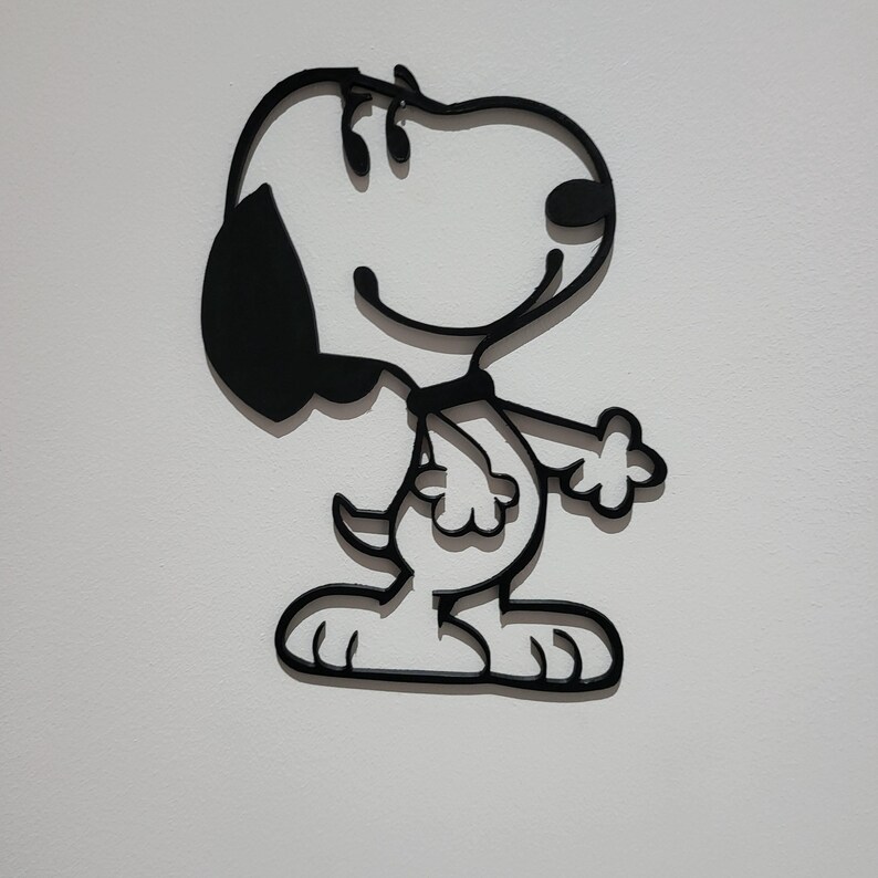 Snoopy 3D Printed Wall Art Pla - 200mm Wall Mounted Home Decor Ornament ...